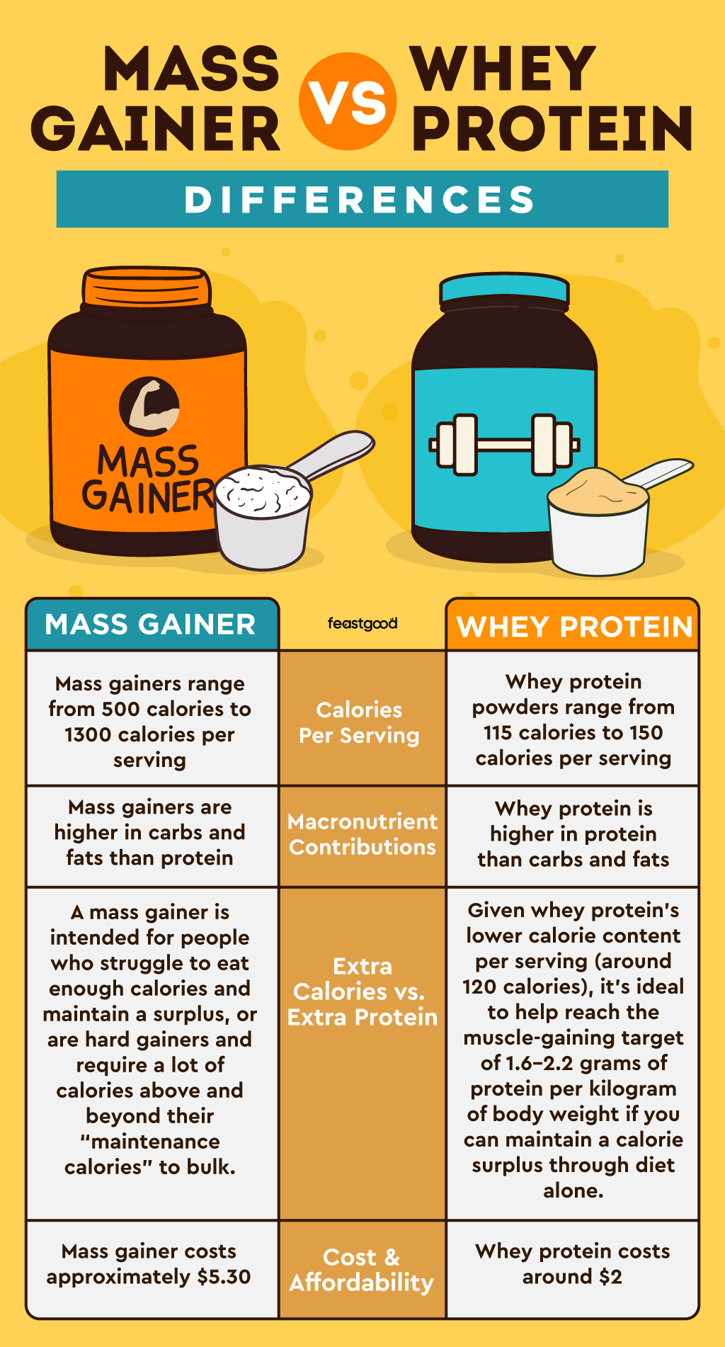 Mass Gainer or Whey Protein For Skinny Guys: Which Is Best? - FeastGood.com